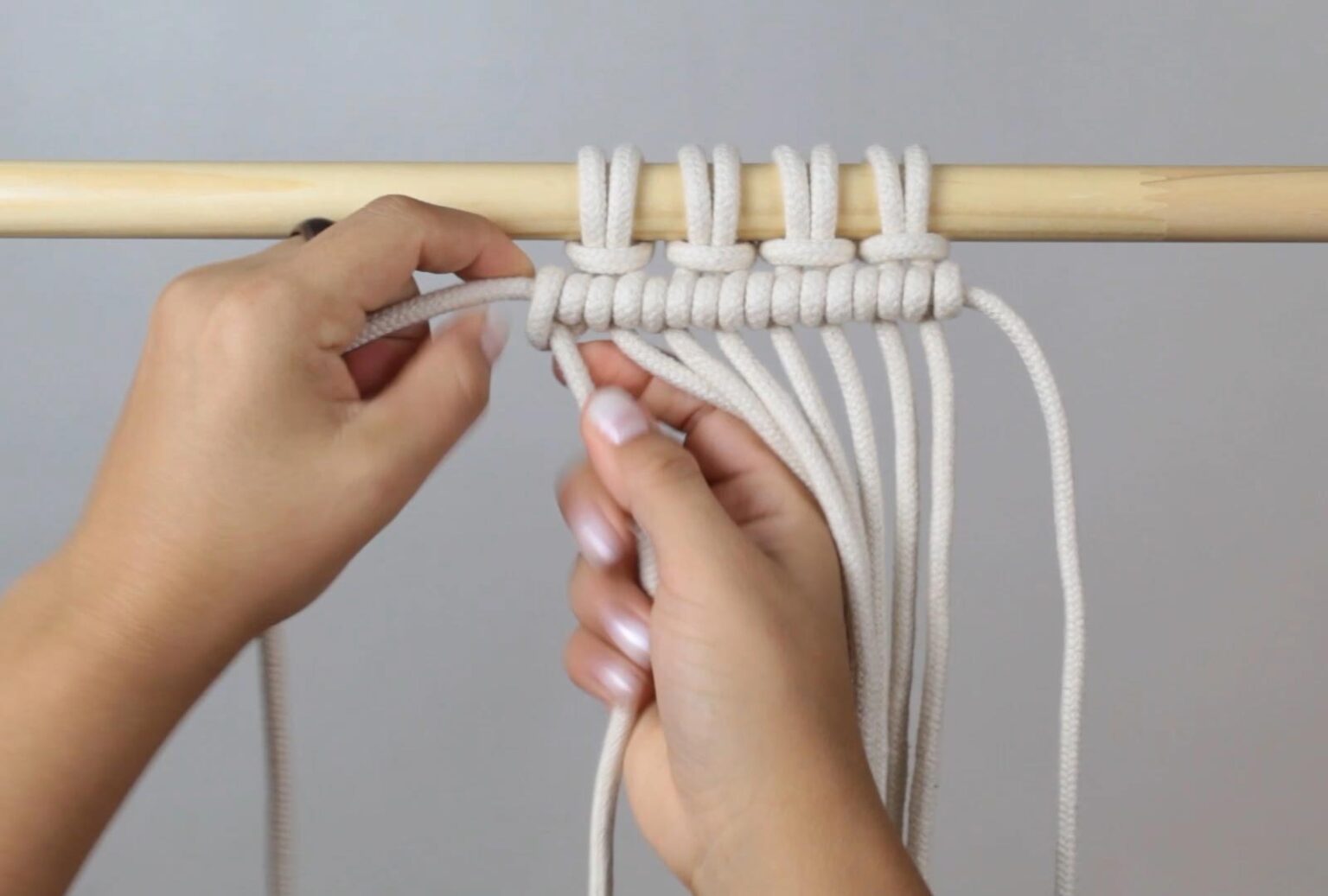 Tutorial de Nudo Festón de macramé +Video